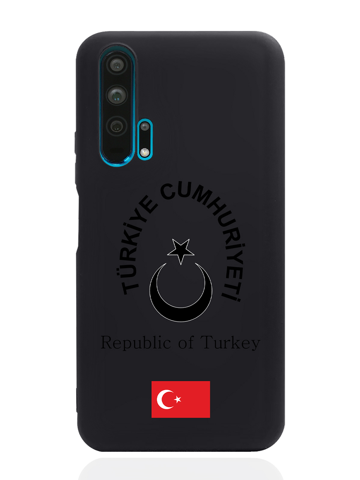 Чехол SignumCase для Honor 20 Pro Черный лаковый Герб Турции черный