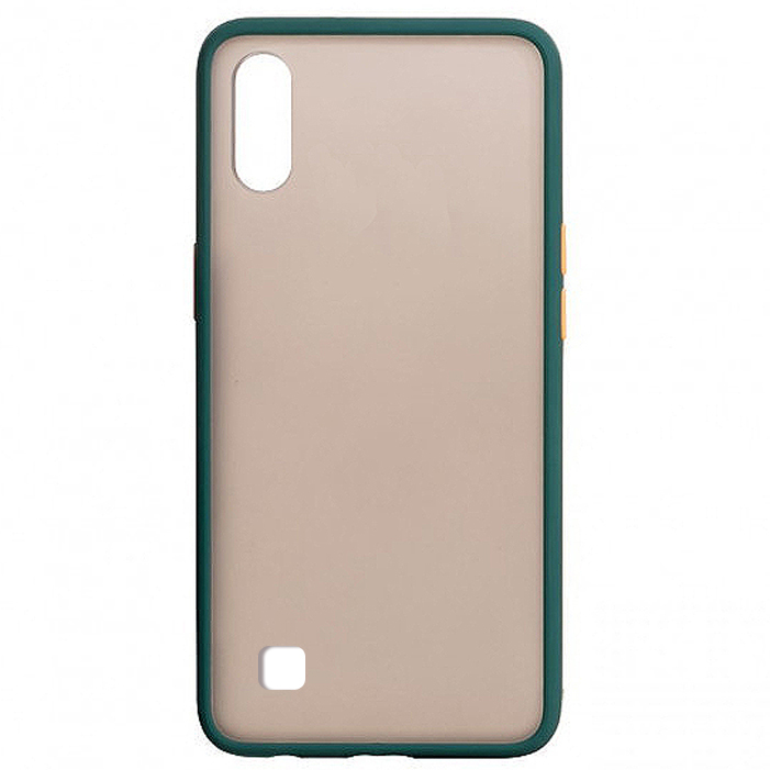 Чехол силиконовый для Samsung Galaxy A01 противоударный Gingle series темно-зеленый