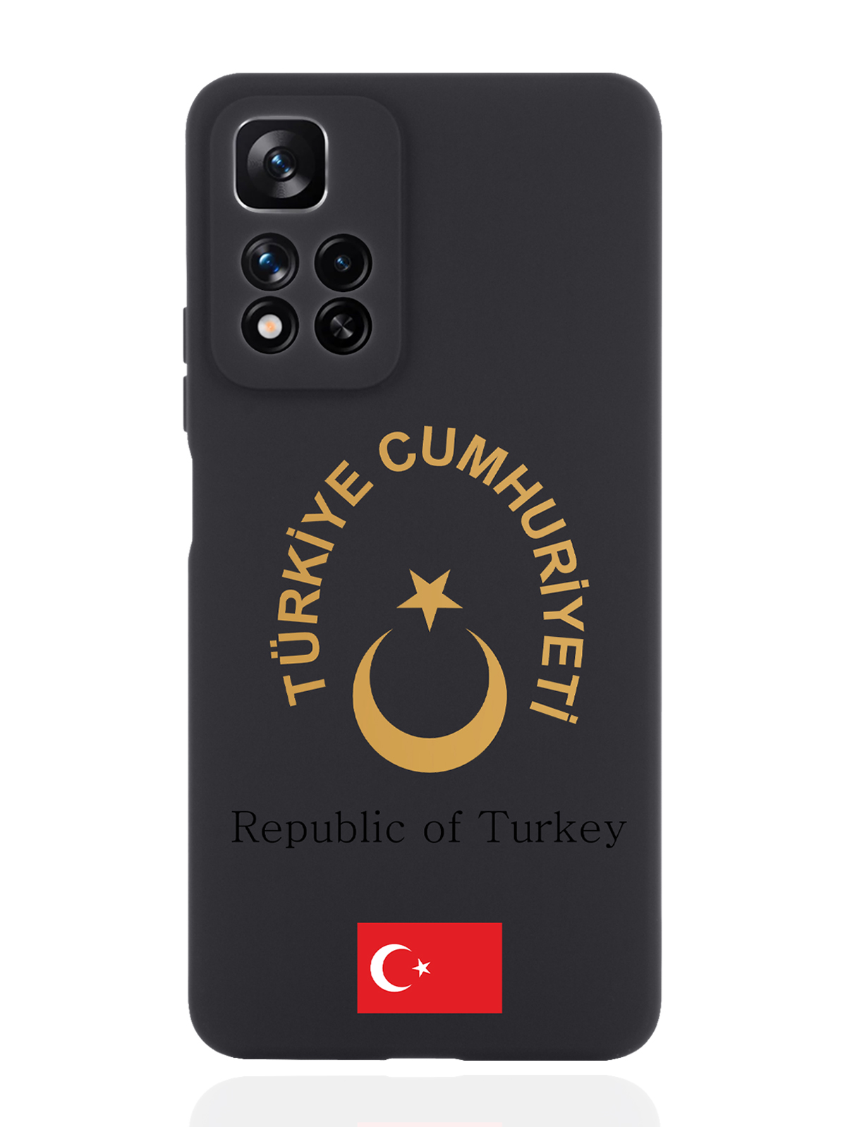 Чехол SignumCase для Xiaomi Redmi Note 11 Pro Plus 5G Золотой Герб Турции черный