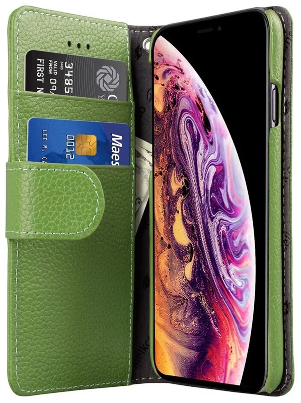 Кожаный чехол книжка Melkco Wallet Book Type для Apple iPhone 11 Pro Max зеленый