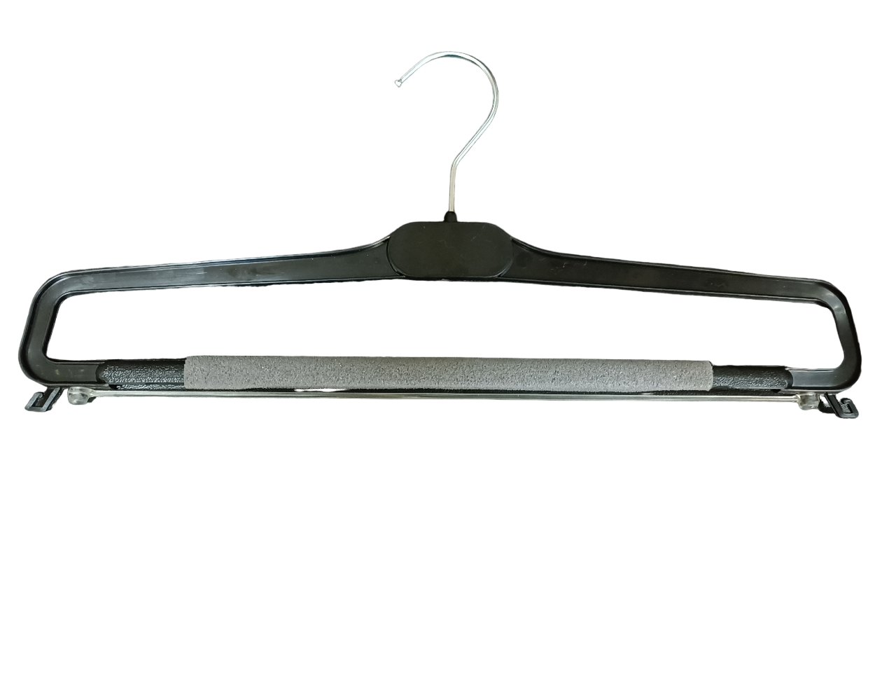 Набор вешалок Valexa для брюк БВ-10 с поролоном и держателем 385ммх8мм, черные, 5 шт.