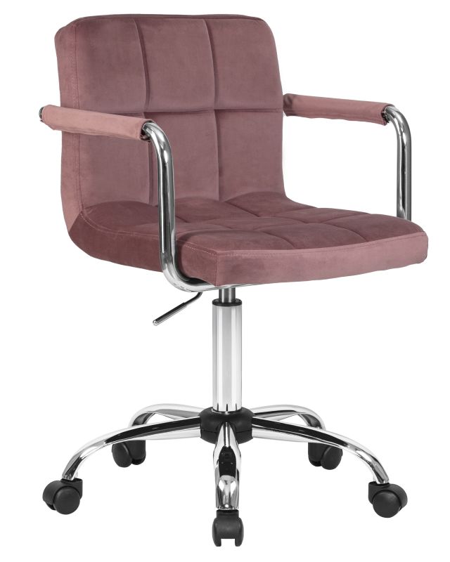 Офисное кресло для персонала DOBRIN TERRY LM-9400 велюр, пудрово-розовый