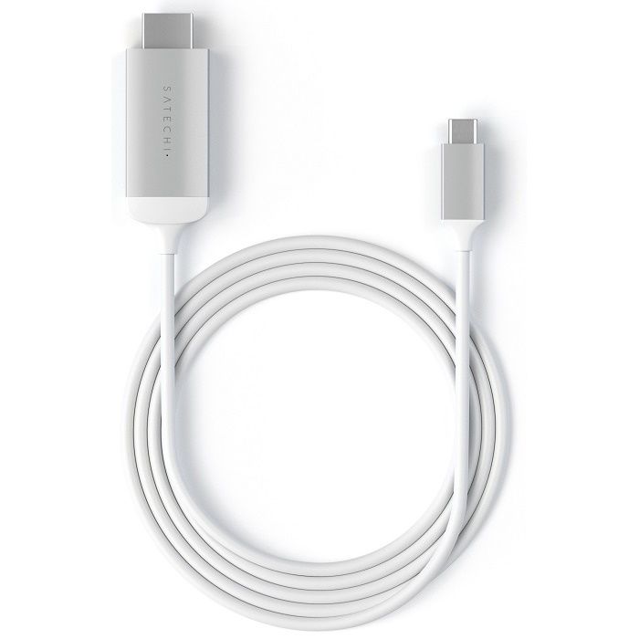 Кабель Satechi USB Type-C-HDMI, M-M 1,8м White/Silver (ST-CHDMIS)