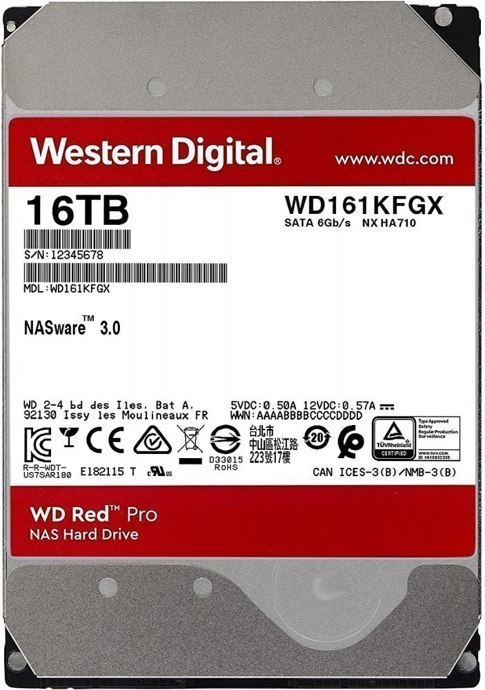 Жесткий диск WD Red Pro 16ТБ (WD161KFGX)