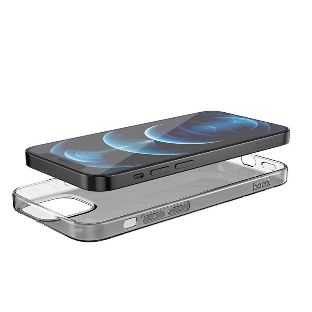 Чехол силиконовый Hoco для Apple iPhone 14, Light series черный полупрозрачный
