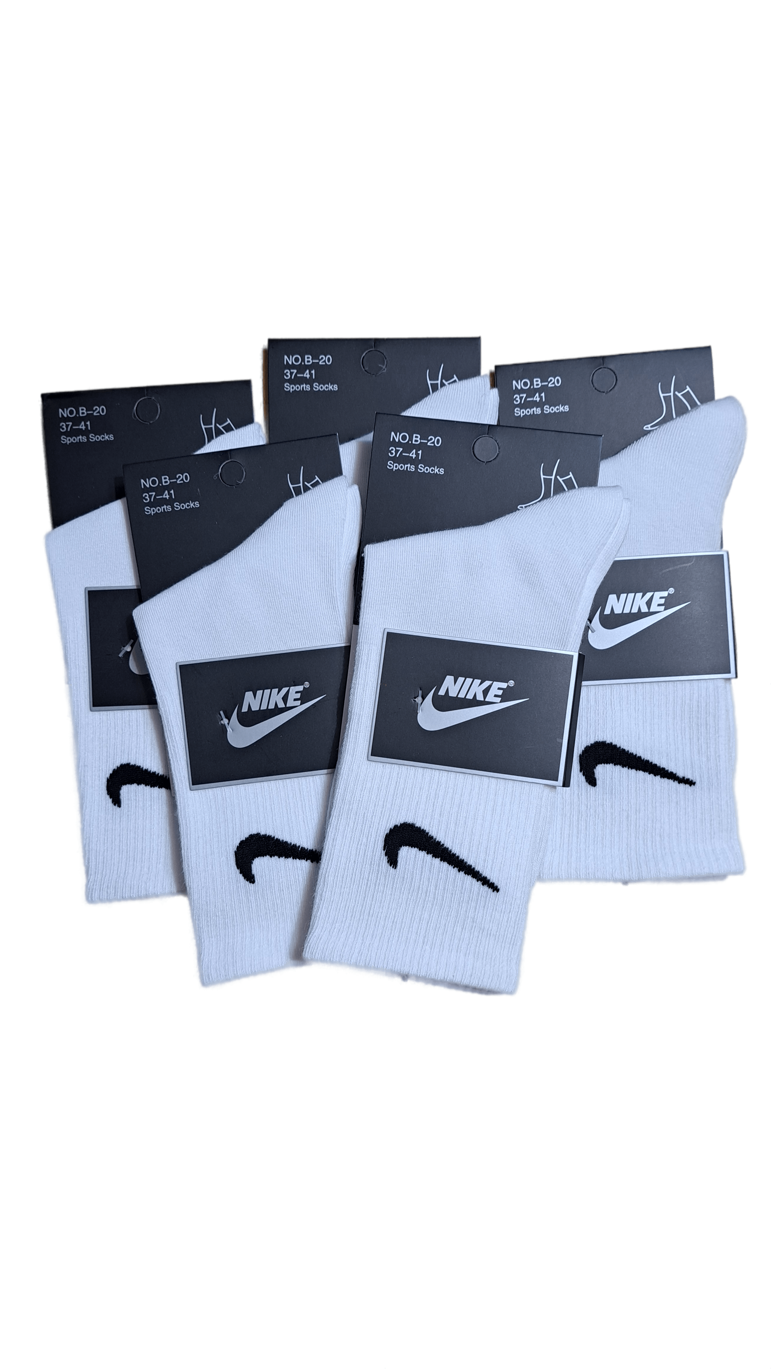 Комплект носков женских Nike N-B-20_5-(W) белых 37-41