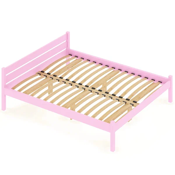 Кровать двуспальная Solarius Классика ортопедическое основание 190х140, цвет розовый