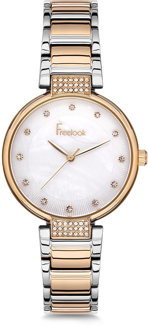 Наручные часы женские Freelook LUMIERE F.7.1057.05 серебристые/желтые