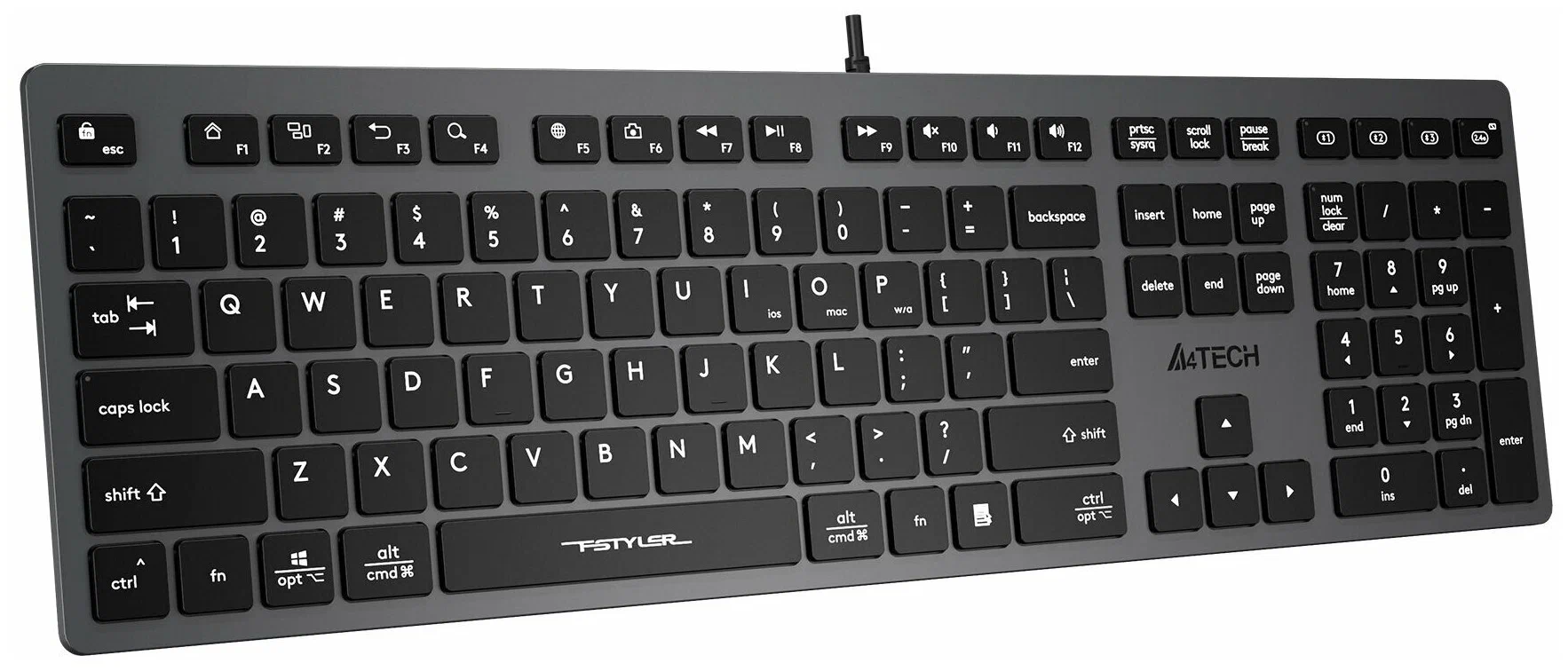 Проводная клавиатура A4Tech Fstyler FX50 Gray