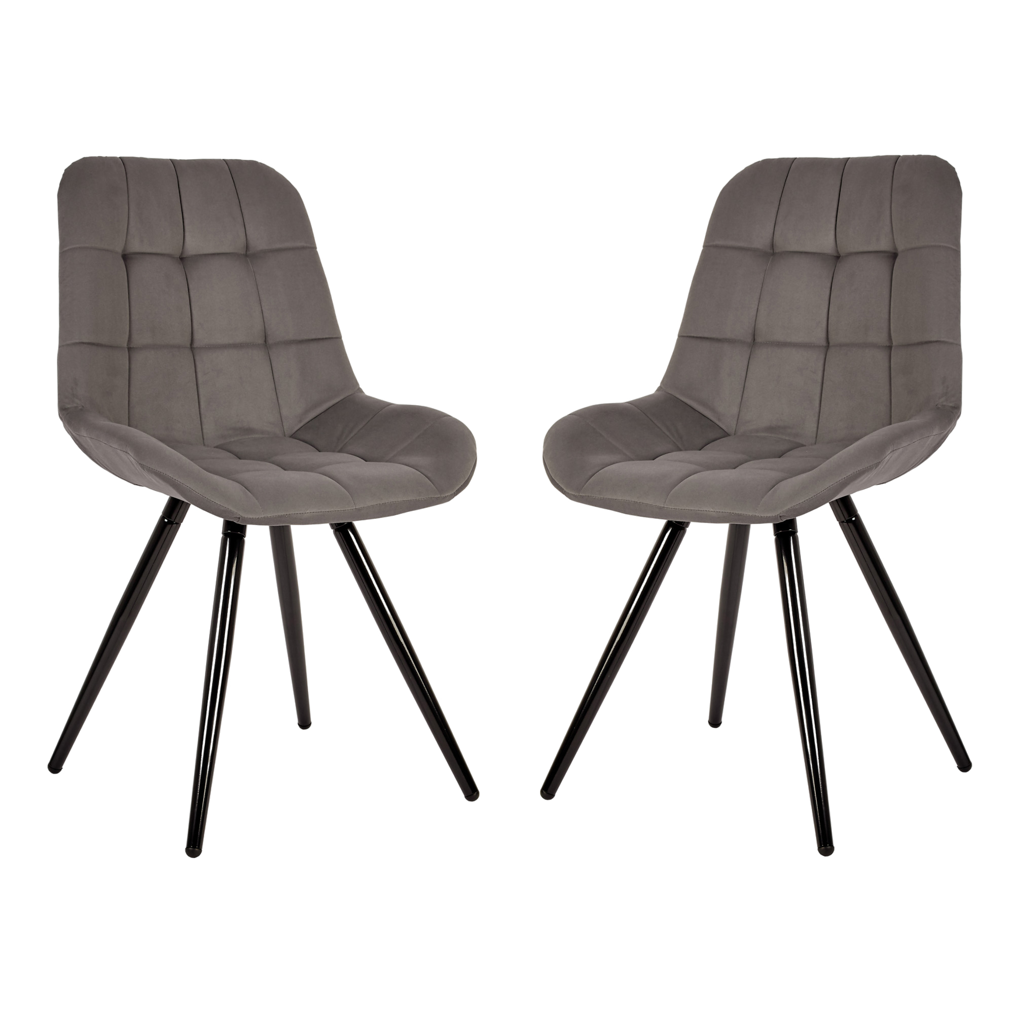 Комплект из 2-х обеденных стульев Polini Home Verona SM Серый/черный