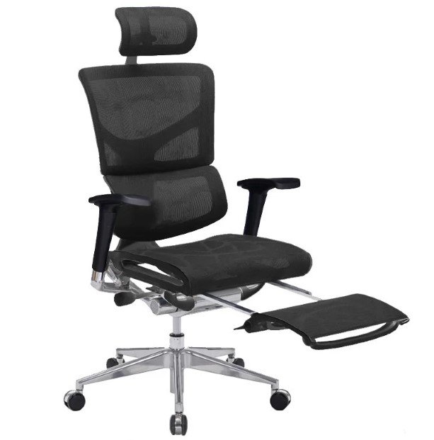 Кресло EXPERT SAIL RSAM01-BK сетка черная/каркас черн с подножкой