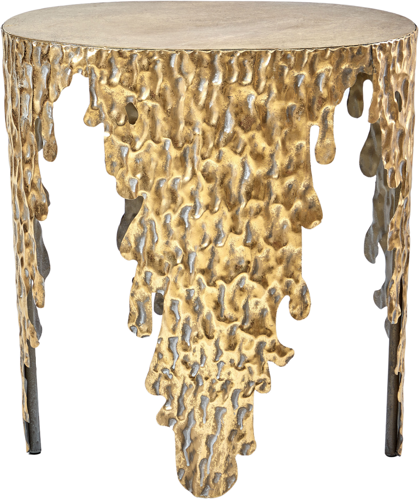 Столик интерьерный Glasar Рувензори 57-213/1 44х28х48см золото с патиной