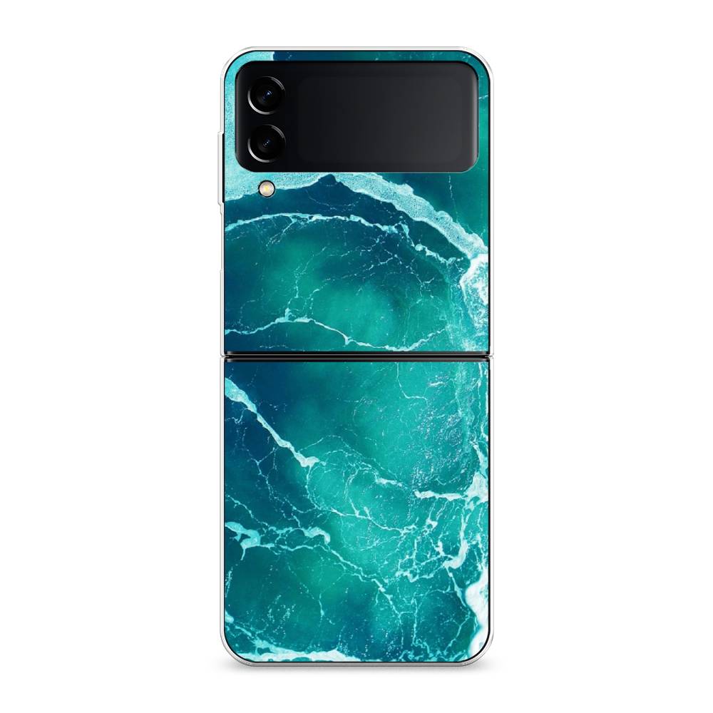 Чехол Awog на Samsung Galaxy Z Flip 3 / Самсунг Z Flip 3 "Изумрудный океан"