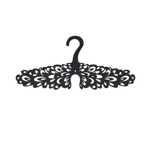Вешалка плечики для одежды "Хвост Павлина" декоративная, 40 см x 18 см, черная