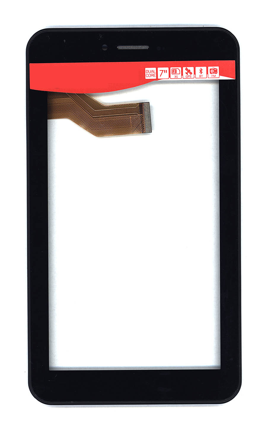 Сенсорное стекло (тачскрин) для Irbis TX18 TX55 черное с рамкой