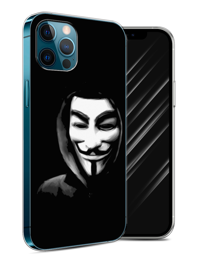 Чехол Awog на Apple iPhone 12 / Айфон 12 "Анонимус"