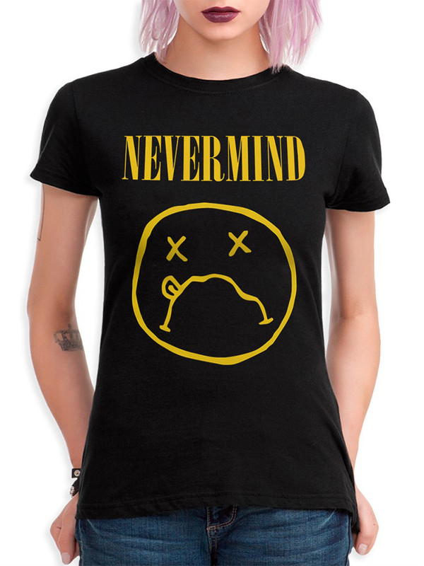 Футболка женская DreamShirts Studio Nirvana / Нирвана / Nevermind / Курт Кобейн черная 3XL