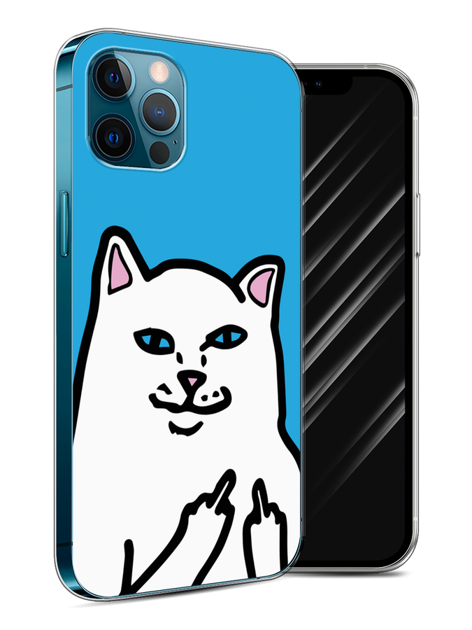 Чехол Awog на Apple iPhone 12 / Айфон 12 "Кот жесть"