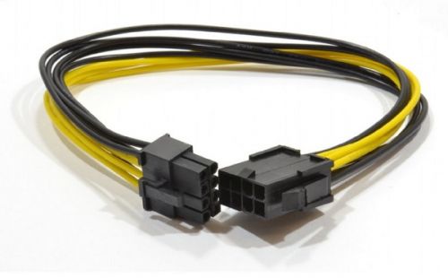Кабель Gembird PCI-e 8 pin-2xPCI-e 4 pin, M-F 0,3м Black/Yellow (CC-PSU-84)