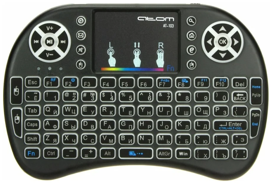 Проводная/беспроводная клавиатура Atom AT-103 Black