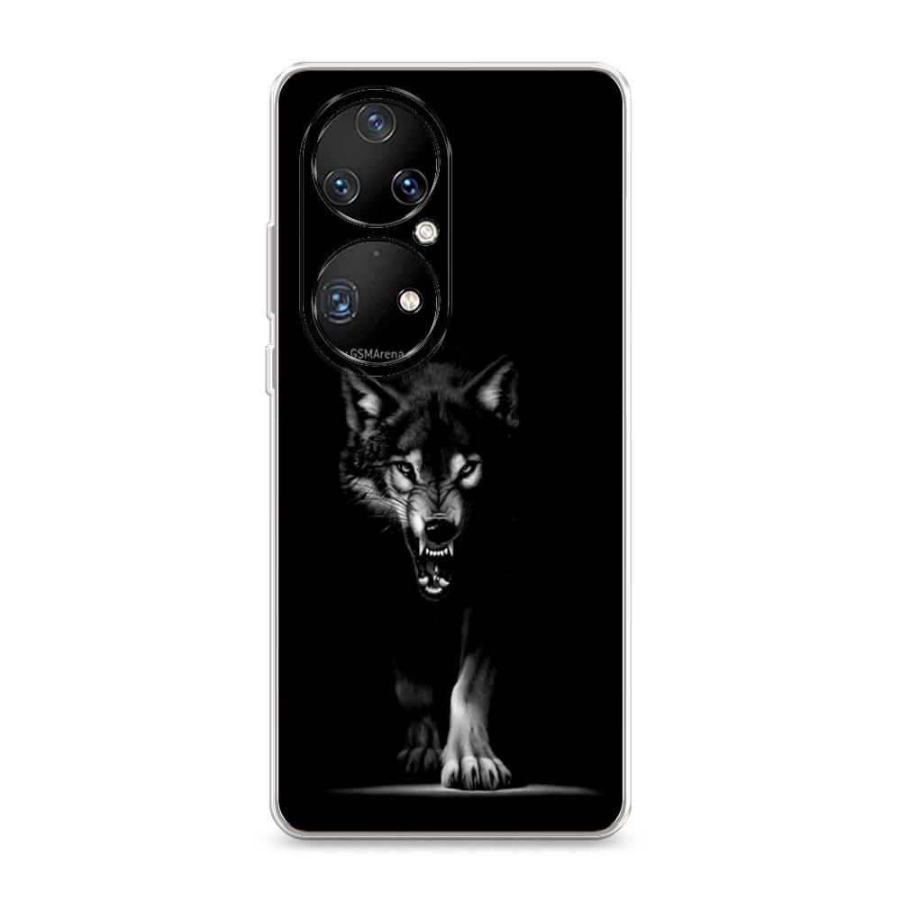 Чехол Awog  на Huawei P50 Pro "Волк выходит из ночи"