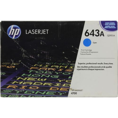 Картридж для лазерного принтера HP 643A (Q5951A) голубой, оригинал