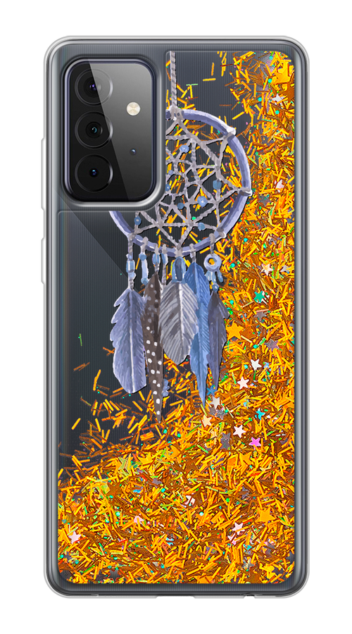Чехол Awog на Samsung Galaxy A72 / Самсунг A72 "Синий ловец снов акварель"