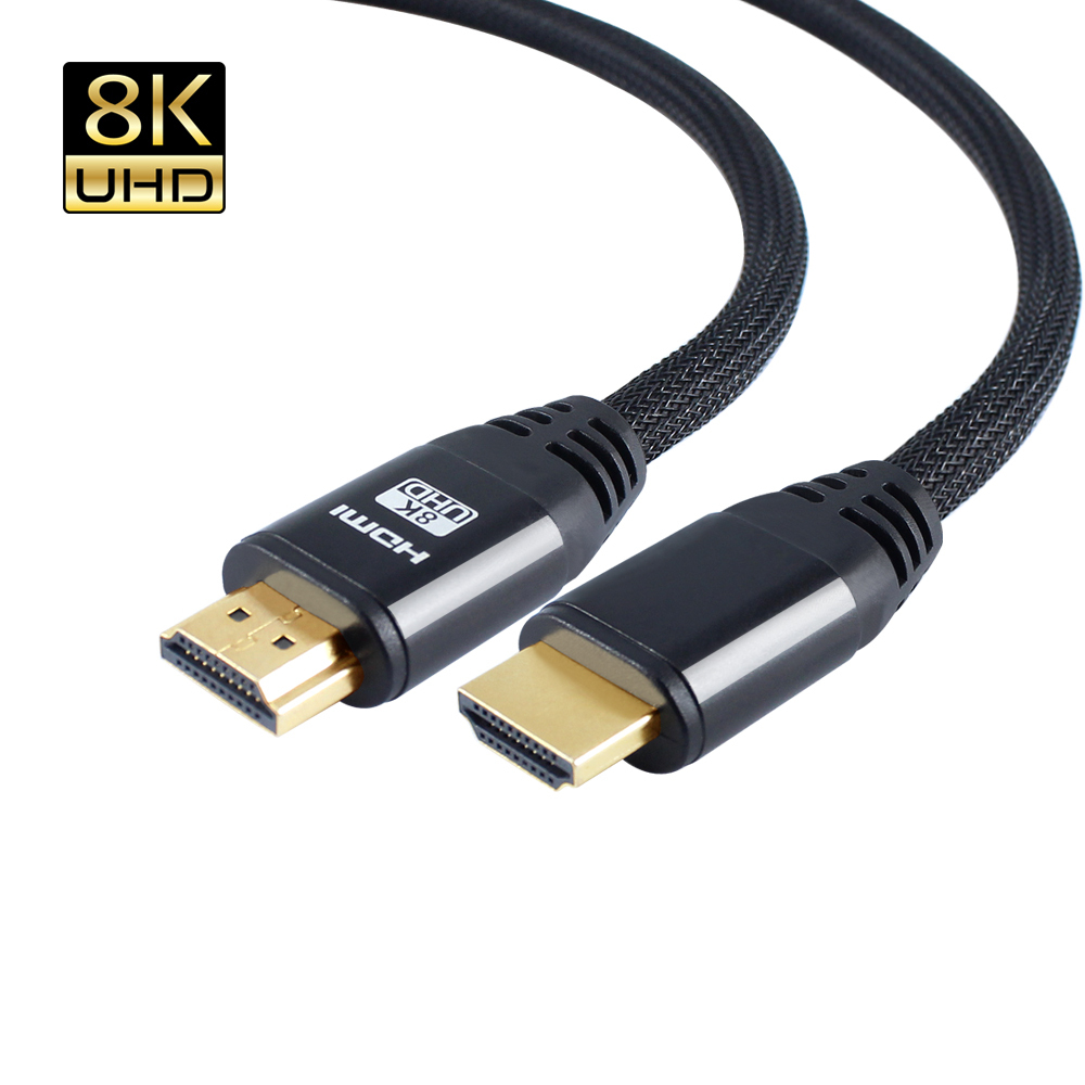 Кабель HDMI - HDMI Ver. 2.1, 8K, нейлоновая оплетка, 2 метра, KS-is