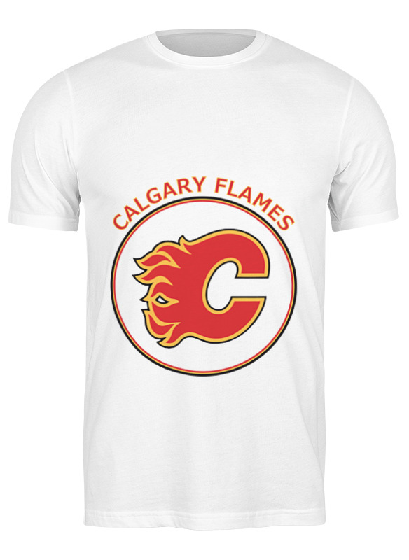Футболка мужская Printio Calgary flames, белая 3XL