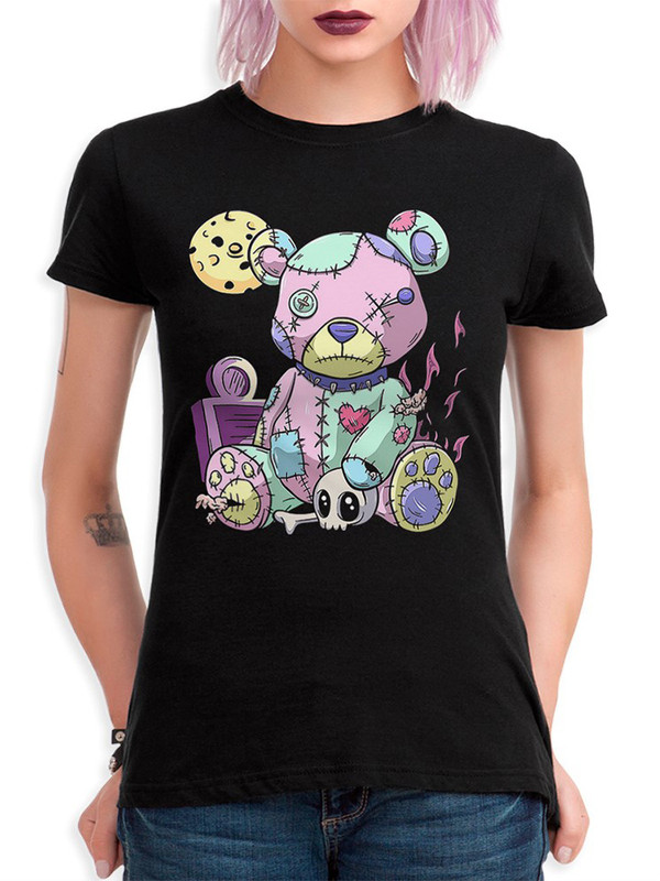 Футболка женская DreamShirts Studio Игрушечный Медведь / с медведем черная XS