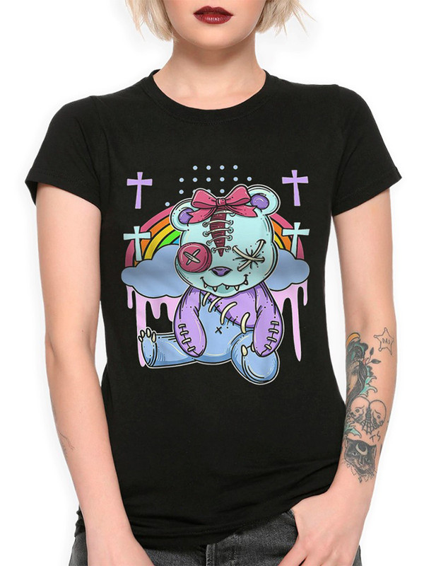 Футболка женская DreamShirts Studio Игрушечный Медведь / с медведем черная XS