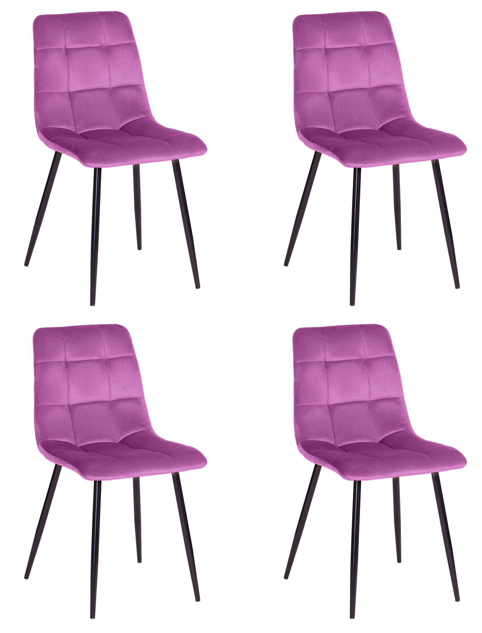 Стул для кухни Asr-mebel Chilli фиолетовый, черные ножки, 4шт