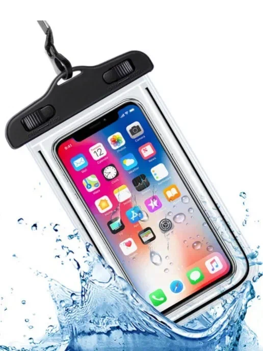 Водонепроницаемый чехол для телефона QVATRA Waterproof Case Neon Черный