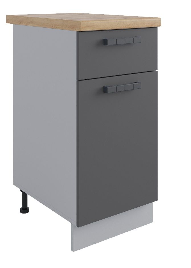 Шкаф ДСВ Мебель кухонный напольный модульная кухня Ройс графит 40х52х71.6