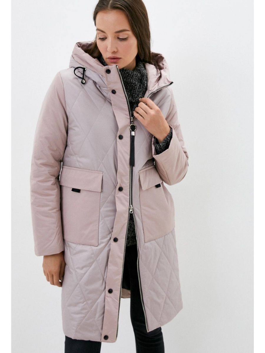 Пальто женское Daigan 91179-N розовое 50 RU