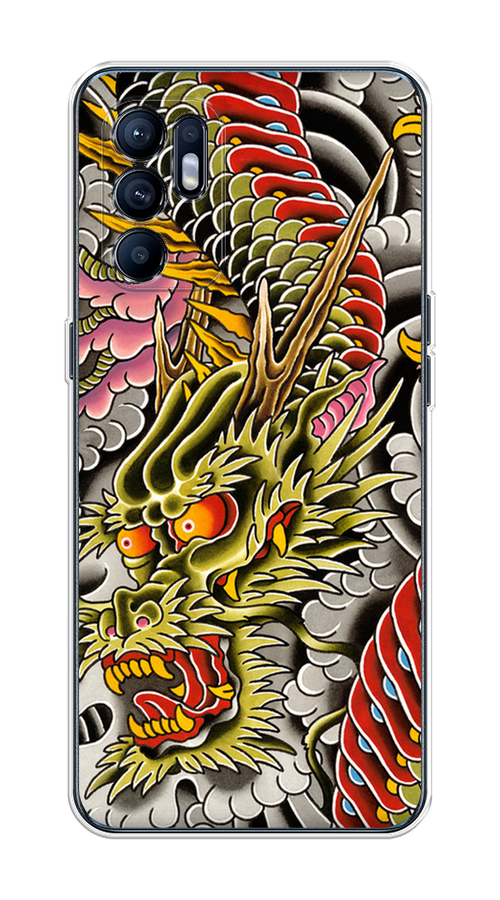 Чехол на Oppo Reno 6 4G "Японский дракон"