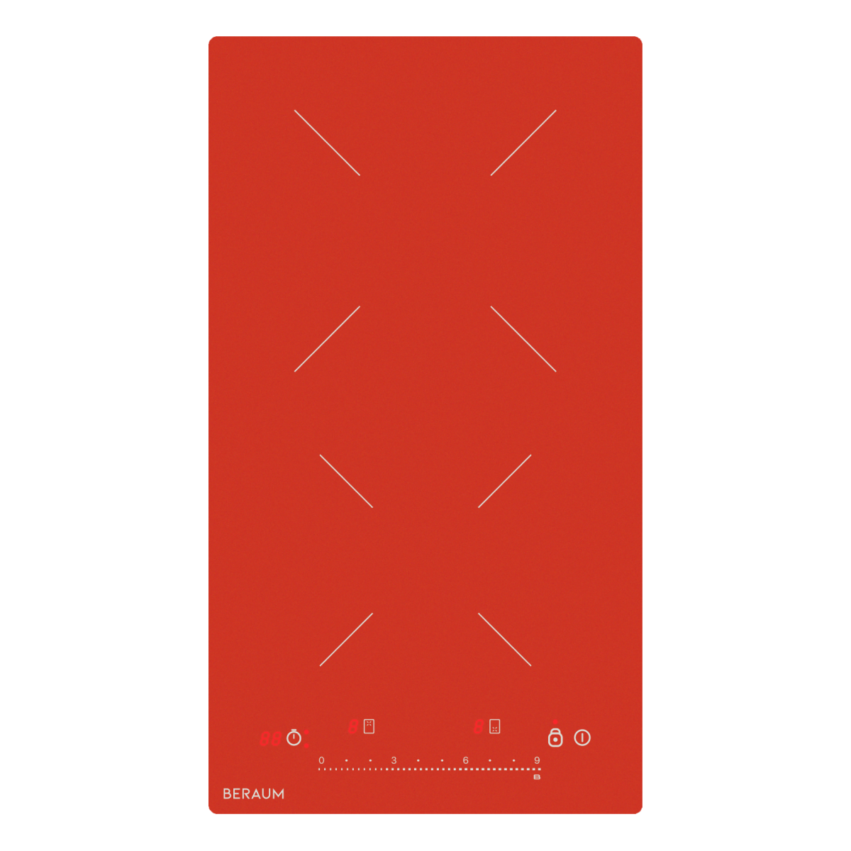 Встраиваемая варочная панель индукционная Beraum HI-2C103R Red