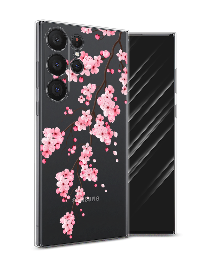 Чехол Awog на Samsung Galaxy S23 Ultra 5G "Розовая сакура"