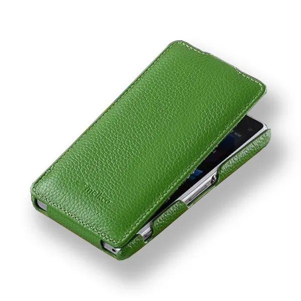 Кожаный чехол книжка Melkco Jacka Type для Sony Xperia Z1 Compact M51w зеленый