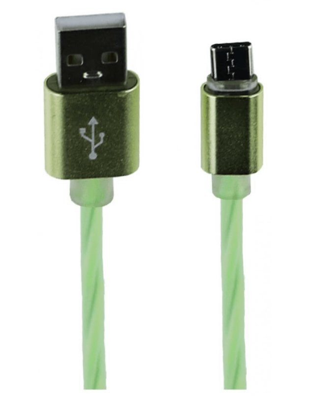 Кабель Liberty Project USB Tyre-C косичка Green 1 м