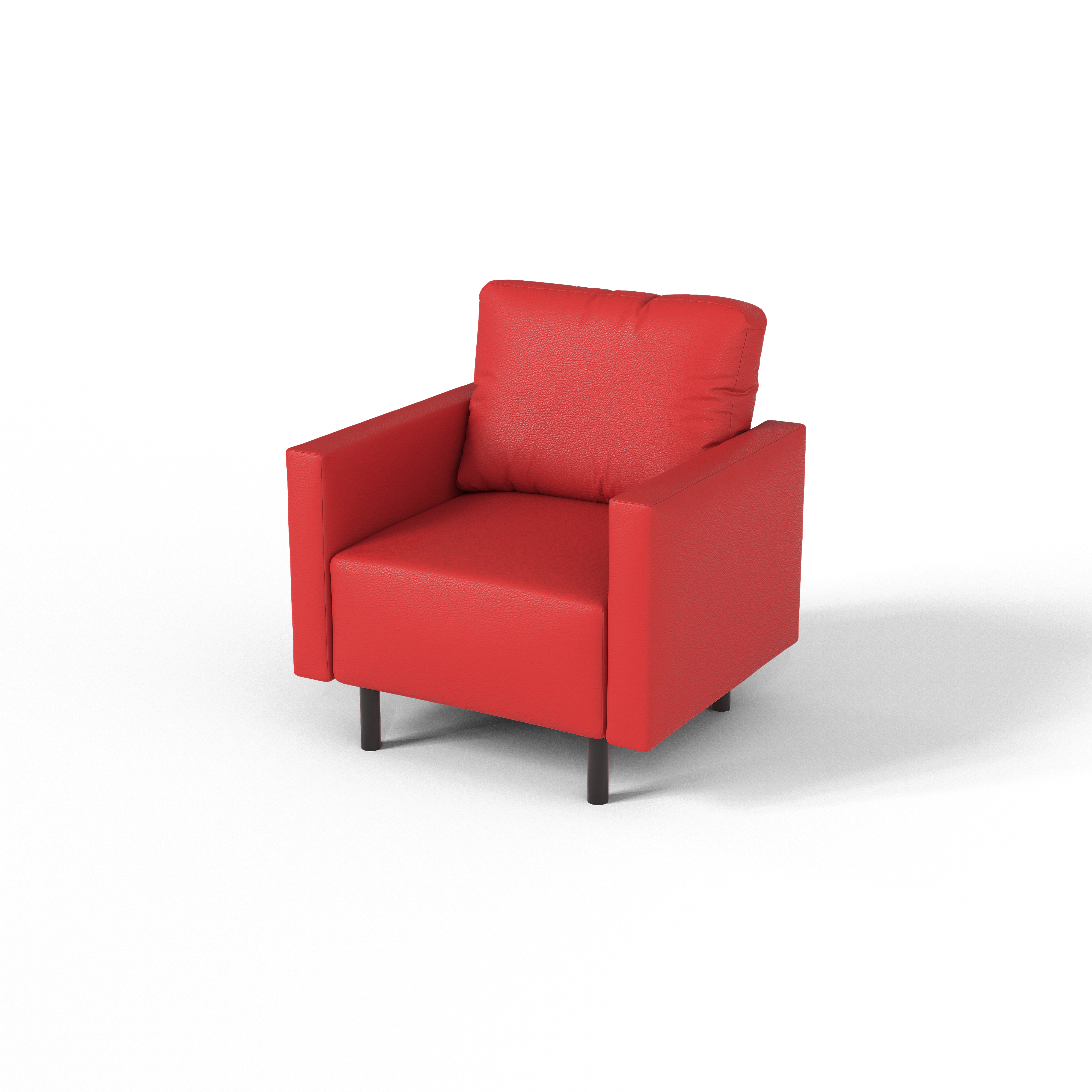 Кресло SALON TRON Сканди, экокожа красное 71х66х85