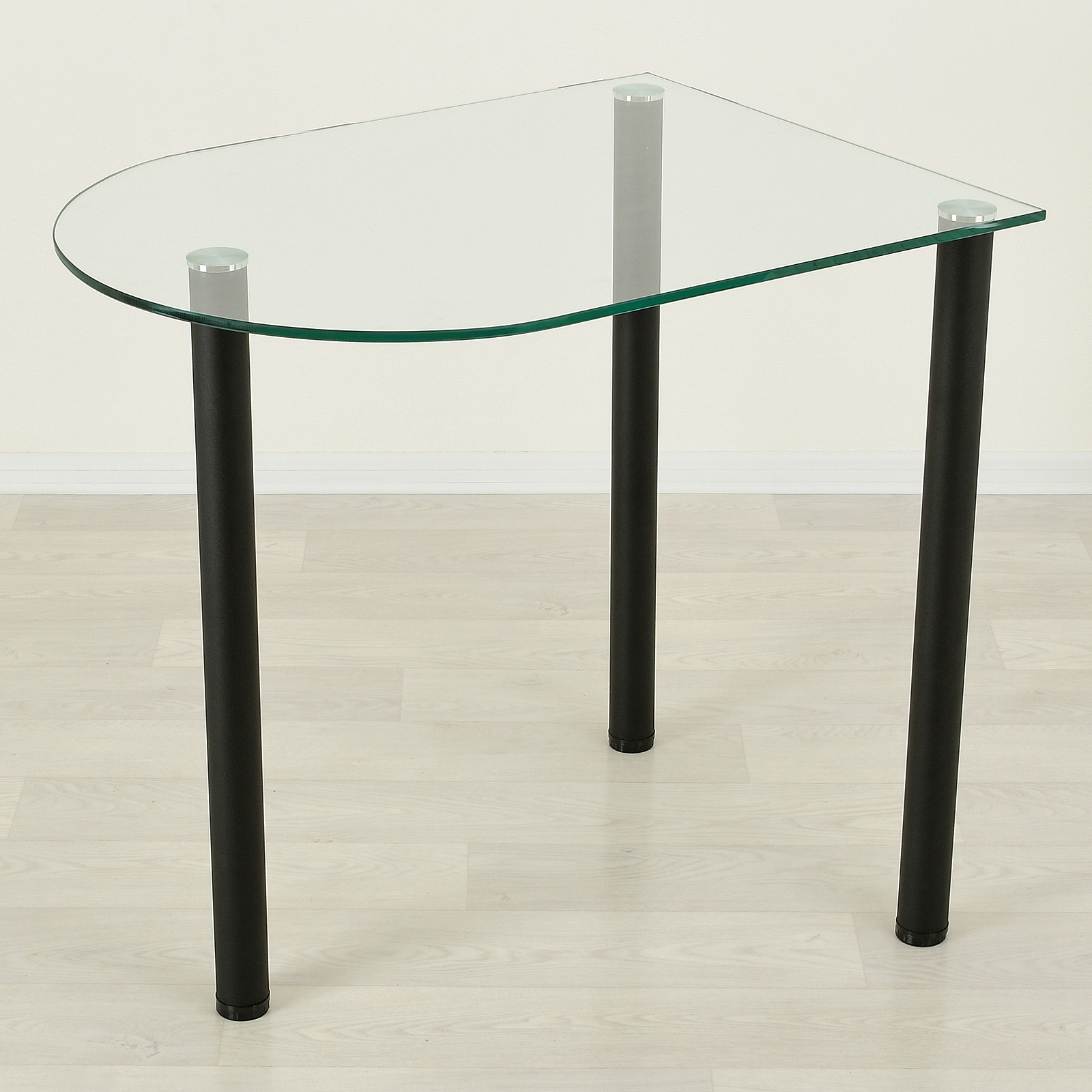 Стеклянный стол Mebel Apartment Эдель 30-3 прозрачный/черный 900х600