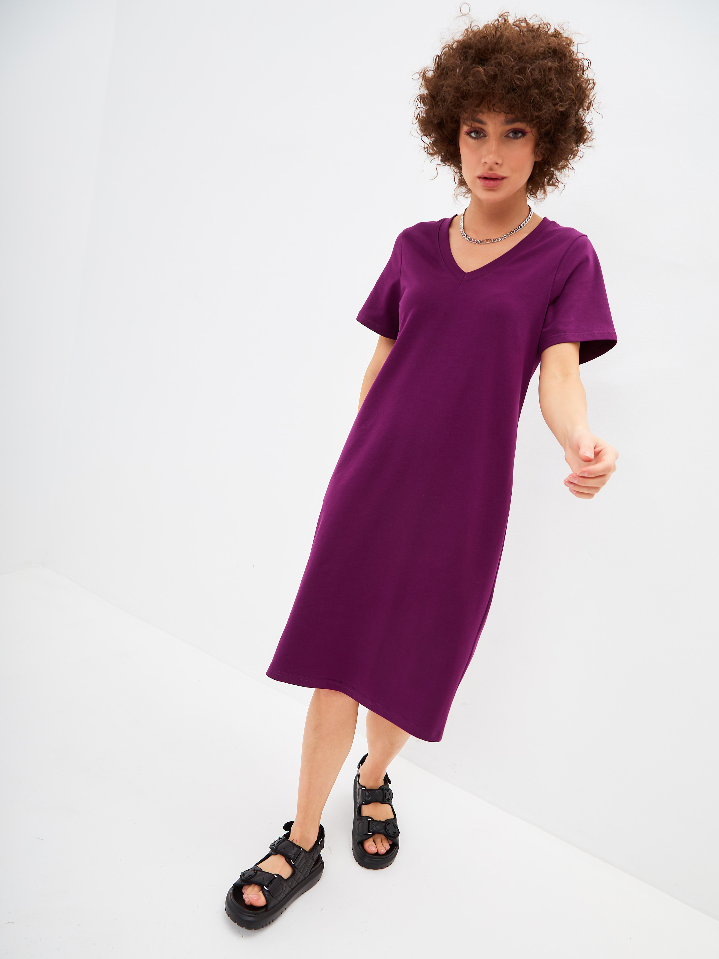 Платье женское Jonquil 211409 фиолетовое 3XL