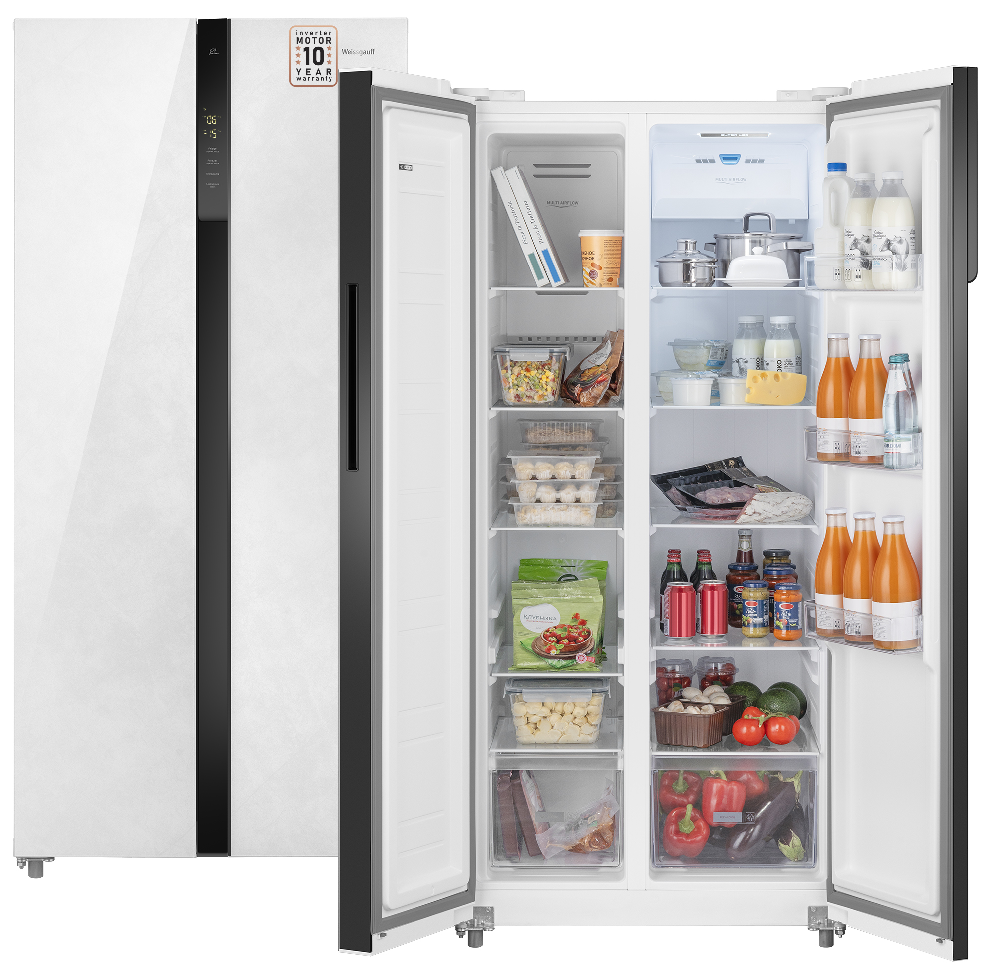Холодильник Weissgauff WSBS 500 белый