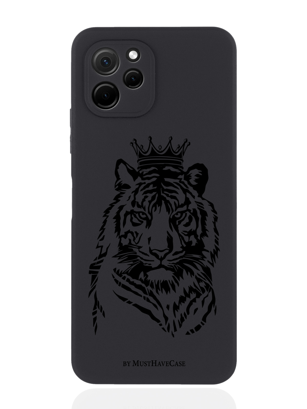 Чехол MustHaveCase для Huawei Nova Y61 Тигр с Короной черный