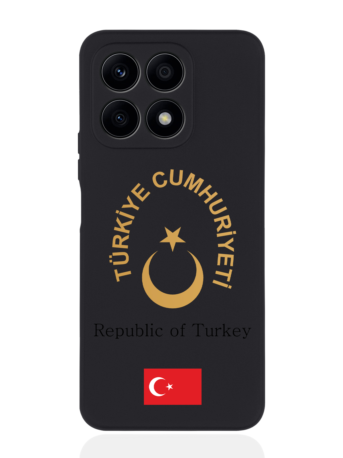 Чехол SignumCase для Honor X8a Золотой Герб Турции черный