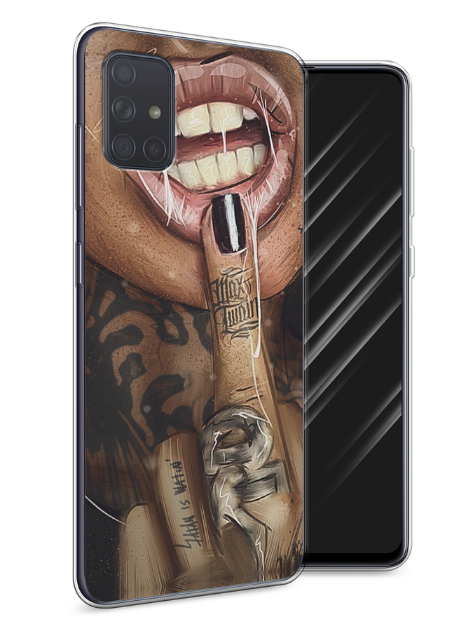 Чехол Awog  на Samsung Galaxy A71 "Девушка с татуировками"