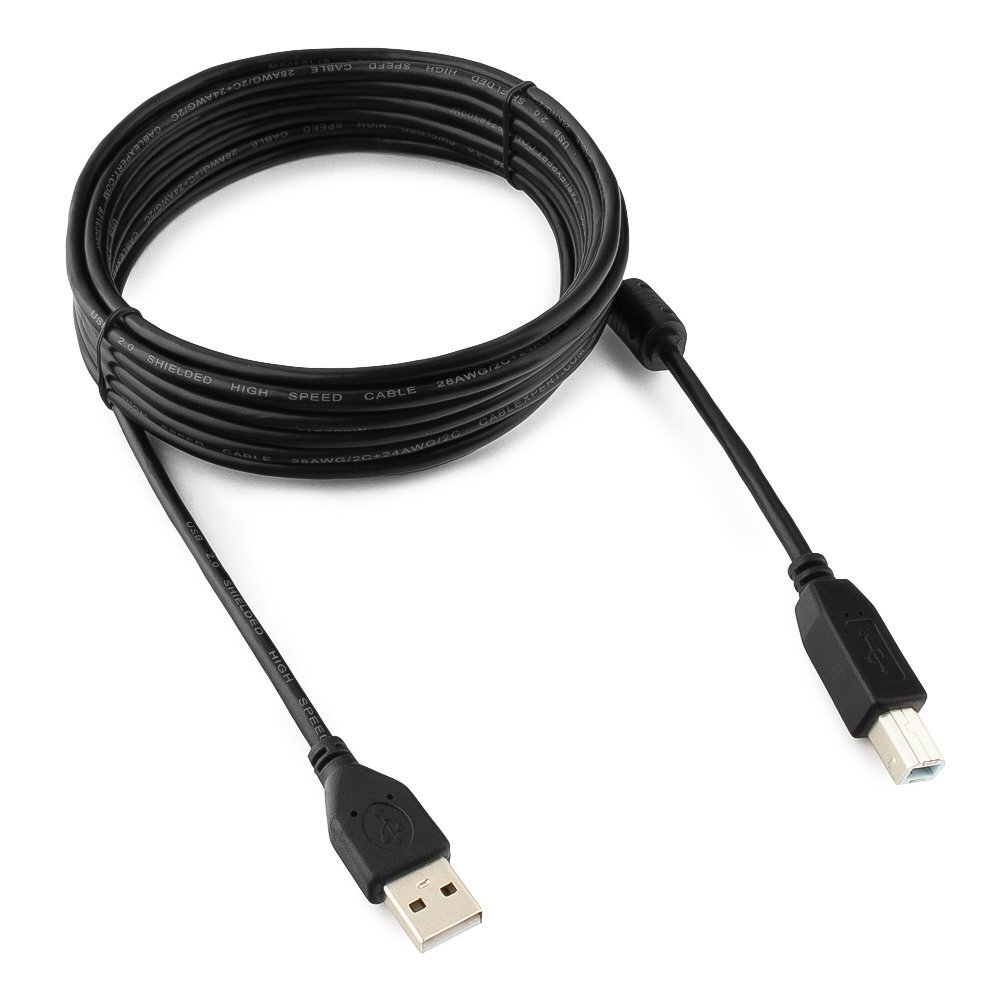 Кабель Cablexpert USB A-USB B вилка-вилка м CCF-USB2-AMBM-15_