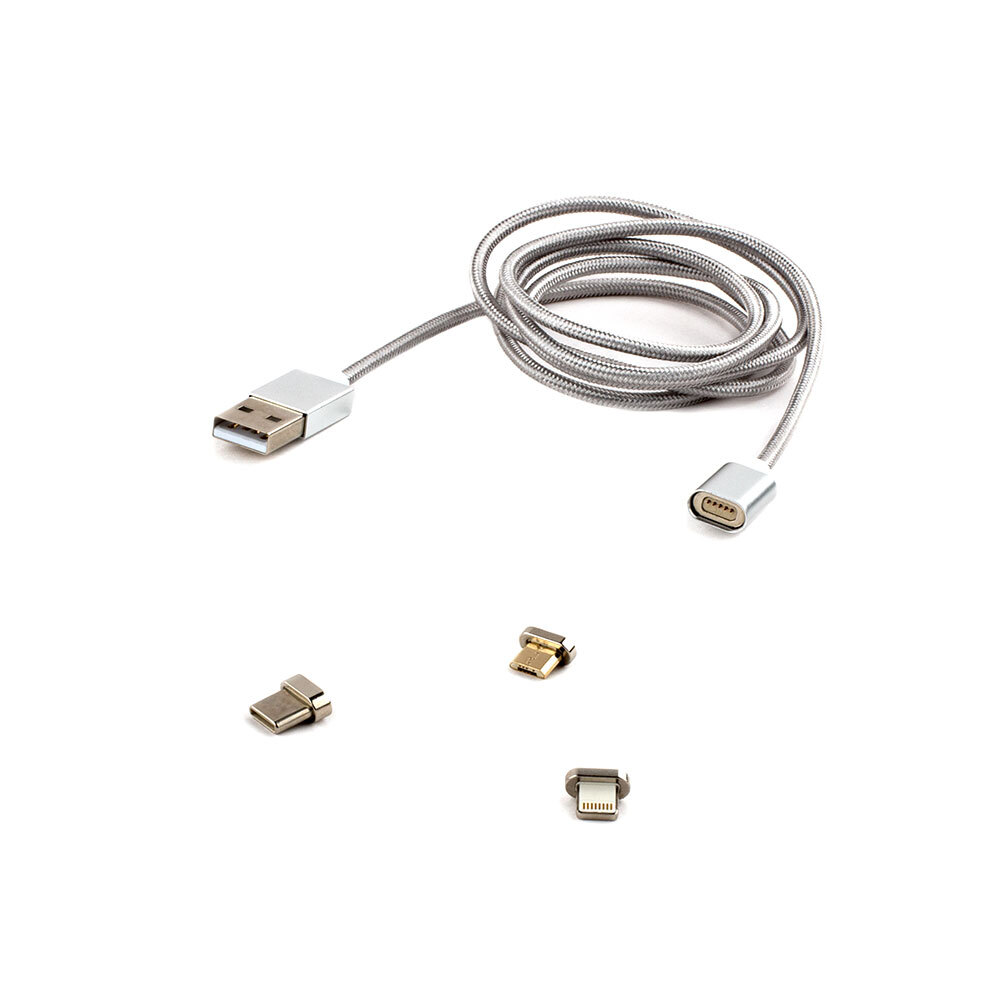 Кабель магнитный USB 2.0 Cablexpert TypeC - microBM - lightning 1м (CC-USB2-AMLM31-1M_)