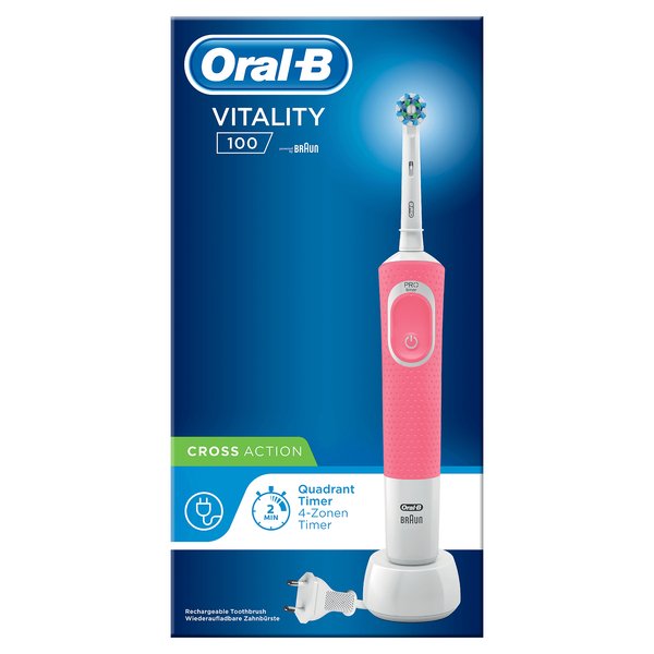 Электрическая зубная щетка Oral-B D100.413.1 розовая